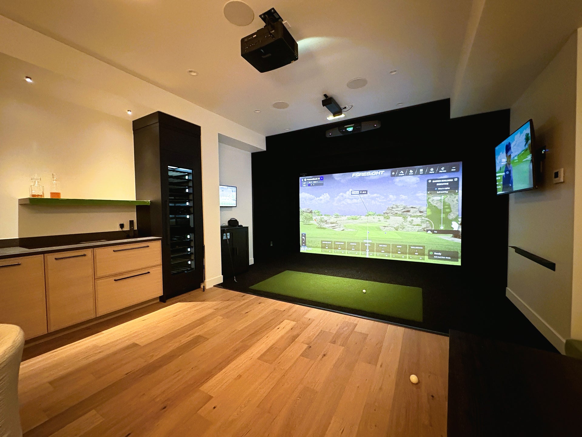 Custom Basement Golf Simulator in Greenwood Village, CO