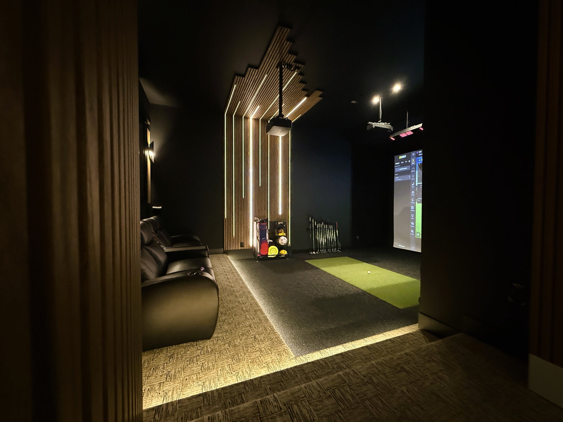 Custom Basement Golf Simulator – Parker, CO