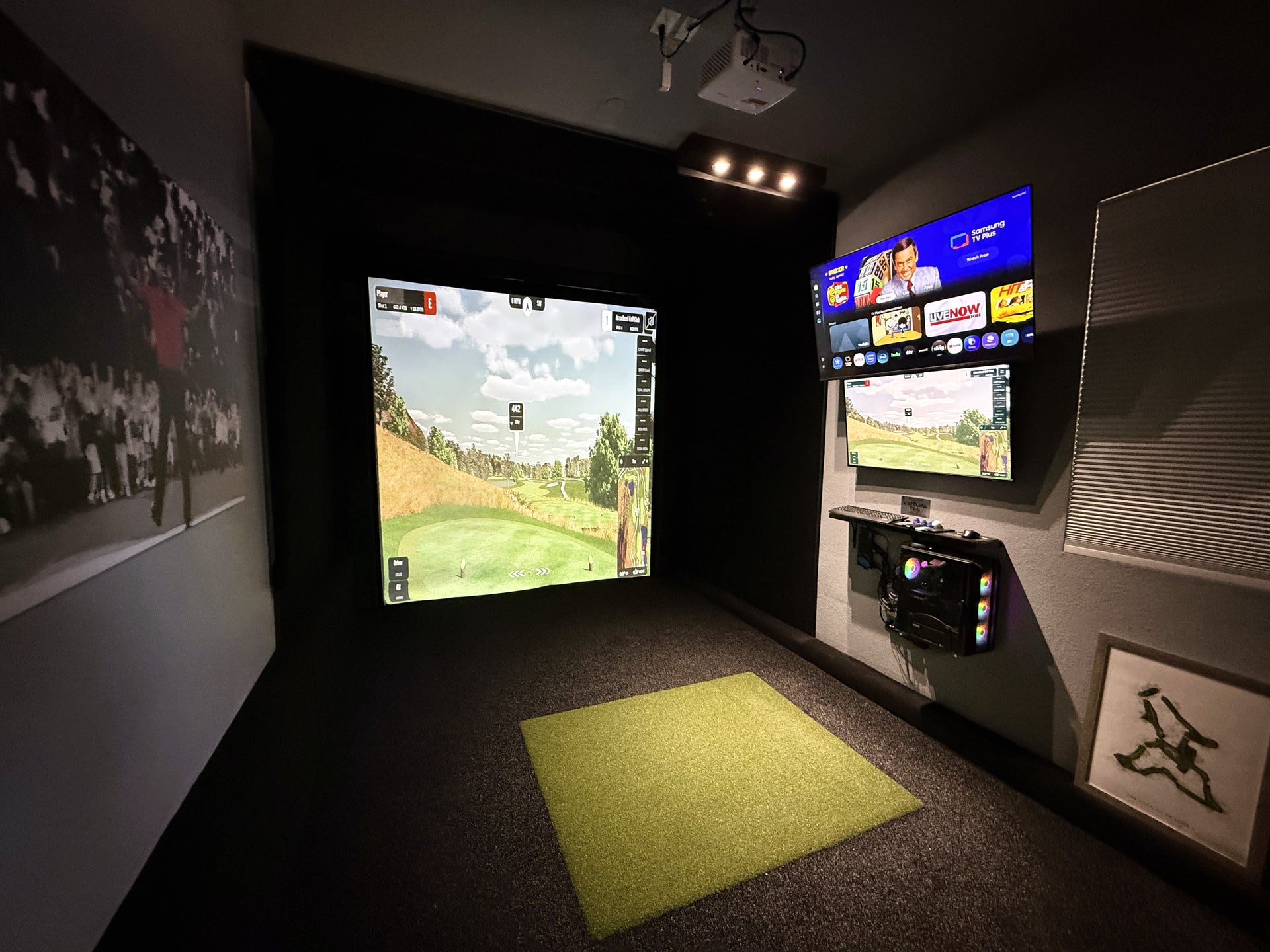 Compact Garage Golf Simulator – Parker, CO